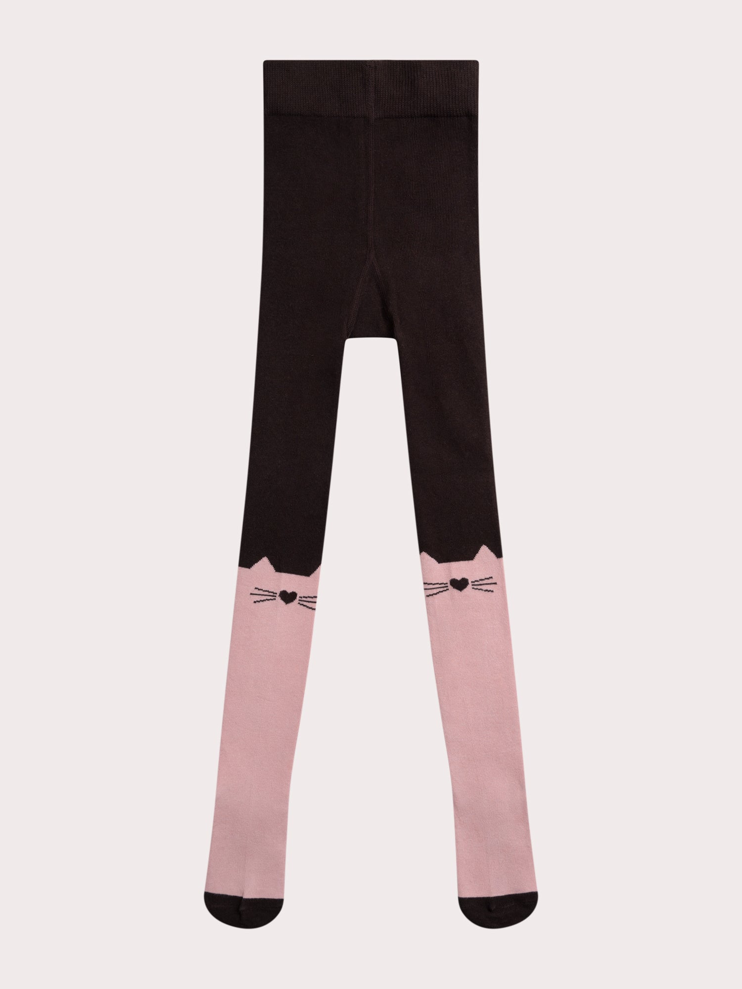 Collant bicolore motif chat pour fille